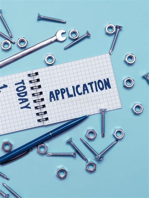 Hand Writing Sign Application Word For An Order For Something Formal And Usually Written Form