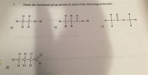 Solved 1 Name The Functional Group Present In Each Of The