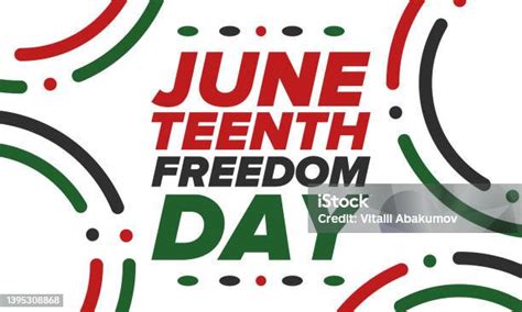 준틴스 독립기념일 자유 또는 해방의 날 6 월 19 일 경축 연례 미국 휴일 아프리카 계 미국인의 역사와 유산 포스터 인사말 카드 배너 및 배경 벡터 Juneteenth에