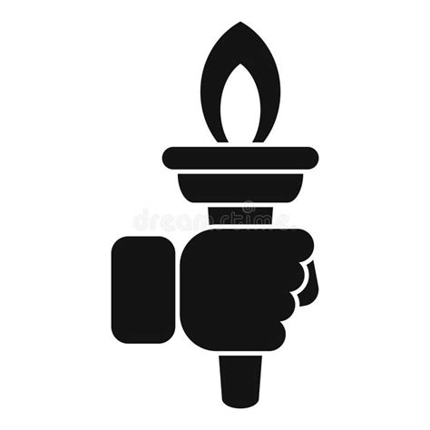 Handle Torch Leader Icon Simple Vector Burning Flame Stock Vector Illustration Of Direction