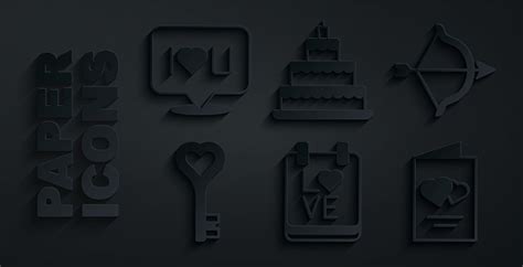 2 월 14 일 활과 화살 하트 모양의 열쇠 발렌타인 데이 전단지 웨딩 케이크 및 말풍선 텍스트로 달력을 설정합니다 벡터 3차원 형태에 대한 스톡 벡터 아트 및 기타 이미지