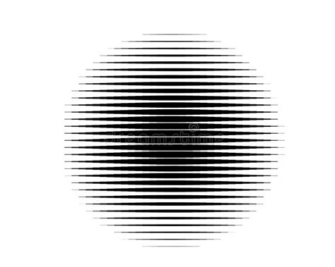 Black And White Line Halftone Pattern With Gradient Effect Horizontal Stripes Vector