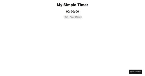 simple timer codesandbox