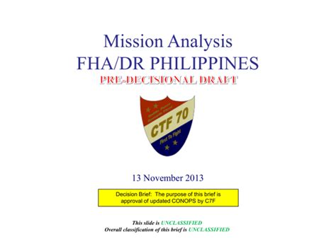 Philippines Typhoon Relief Mission Analysis And Conops