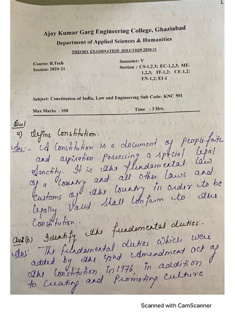 2117462125 Constitution Of India Law And Engineering Knc 501 Ut Sol Odd