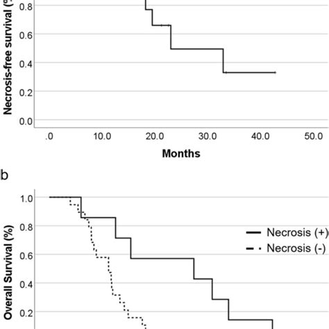 A Kaplan Meier Curves Of Necrosis Free Survival The Median Time From Download Scientific