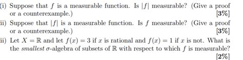 Solved Let X Be A Set And A A σ Algebra Of Subsets Of X