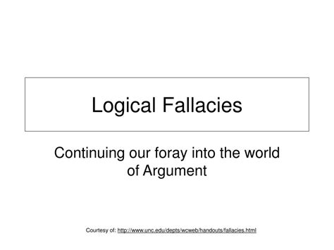 PPT Logical Fallacies PowerPoint Presentation Free Download ID