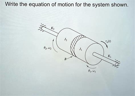 Write The Equation Of Motion For The System Shown