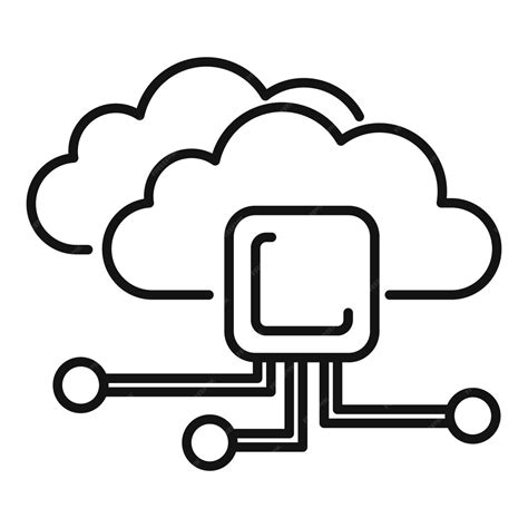 Premium Vector Ai Data Cloud Icon Outline Ai Data Cloud Vector Icon For Web Design Isolated On