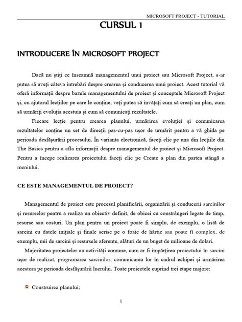 microsoft project tutorial pdf