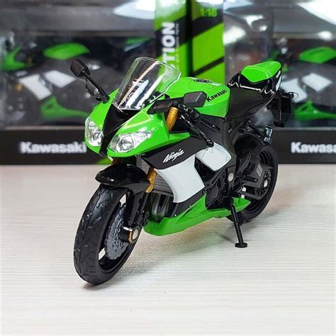 قیمت و خرید ماکت موتور کاوازاکی نینجا زد ایکس 10 ار به رنگ سبز Kawasaki