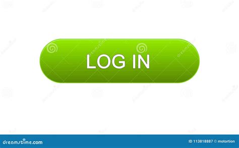 Log In Web Interface Button Green Color Online Application Service