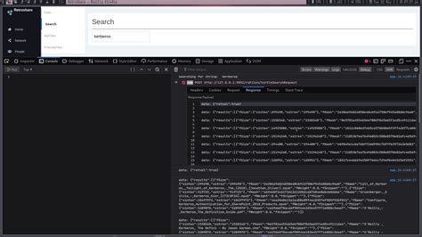 file search response from the `turtlesearchrequest` is not correctly