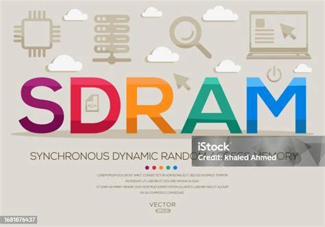 Sdram Synchronous Dynamic Random Access Memory Stock Illustration