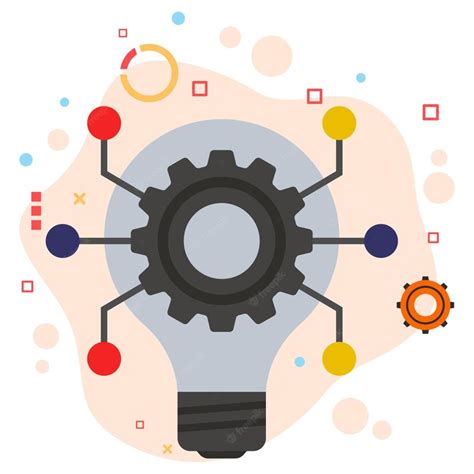 Premium Vector Innovation In Digital Circuit Concept Bulb Inside Cogwheel Vector Design