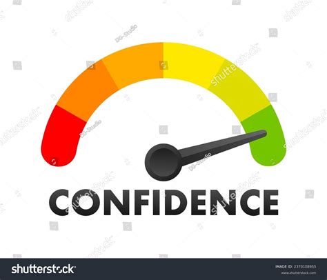 Confidence Level Meter Measuring Scale Confidence Stock Vector Royalty