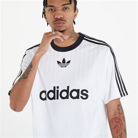 T Shirts Adidas Adicolor Poly Short Sleeve Tee White Black Im9459 Footshop