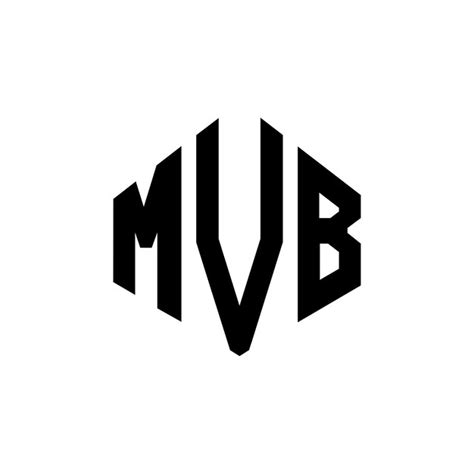 Mvb buchstaben logo design mit polygon form mvb polygon und würfelform logo design mvb sechseck