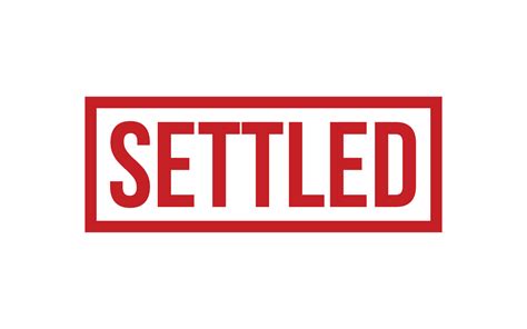 Settled Rubber Stamp Seal Vector 23104239 Vector Art At Vecteezy
