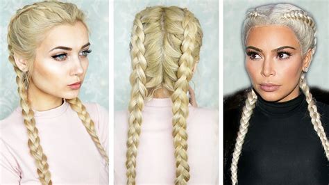 Double French Braid Bangs