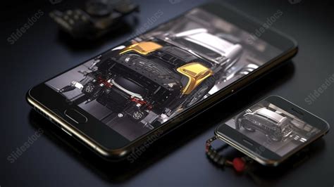 3d Rendered Mobile App Development Powerpoint Background For Free