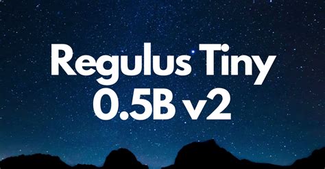 PrithivMLmods Regulus Tiny 0 5B V2 Hugging Face