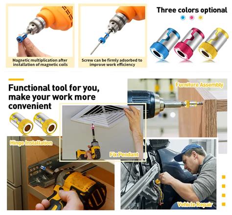 3pcs 마그네틱 비트 홀더 합금 전기 마그네틱 링 스크루 드라이버 비트 헤드 홀더 필립 비트 스크루 드라이 Temu Republic Of Korea