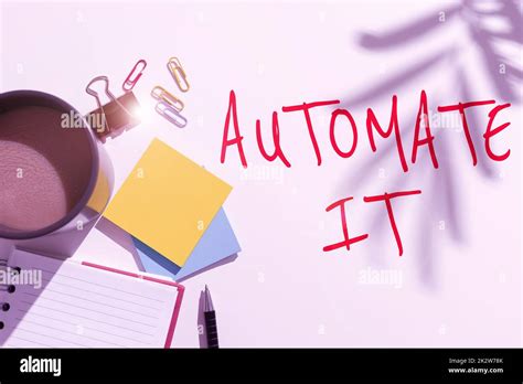 Conceptual Display Automate It Business Approach Convert Process Or Facility To Be Operated