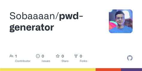 Github Sobaaaanpwd Generator