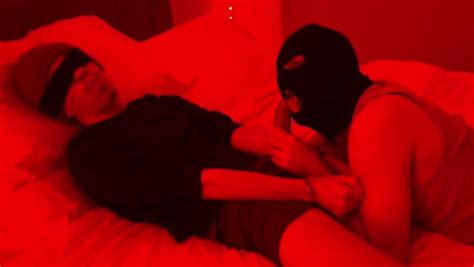 Cuffed Guy Getting Edged To Completion