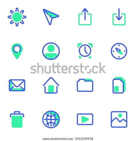 Ui Kit Vector Icons Set User Stock Vector Royalty Free 1951039918 Shutterstock