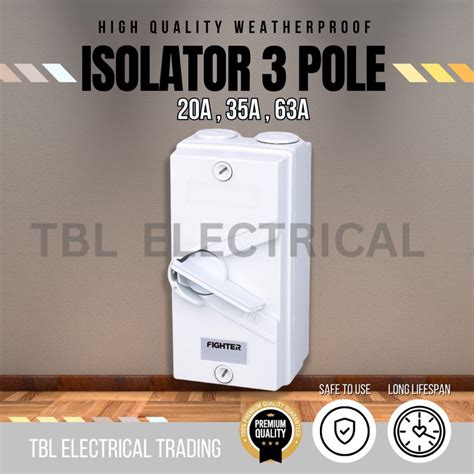 🔥high Quality🔥weatherproof Isolator 3 Phase Pole Switch 20a 35a 63a Shopee Malaysia