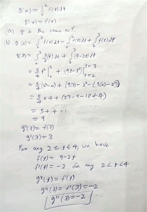 Solved 4 Let Gx L F T Dt Where F Is The Function Whose