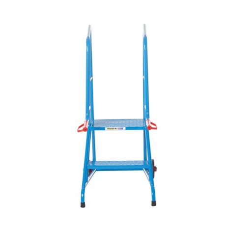 Climb It Loading Step 2 Tread Open Back Powder Coated Blue Sls02p