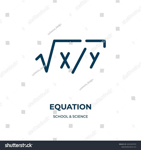 Equation Icon Linear Vector Illustration School Stock Vector Royalty Free 2221079725