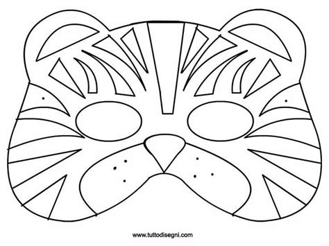 Plantilla 3 “antifaces” Tiger Mask Animal Masks Craft Coloring Mask
