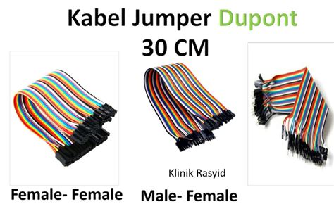 Jual Jumper Cable Kabel 30cm Male To Male Dupont Arduino Kabel Pelangi