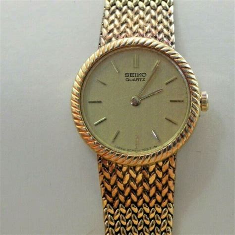 Womens Seiko 2c20 0150 Wrist Watch Gold Tone New Battery Mesh Watch Band Watchcharts Marketplace