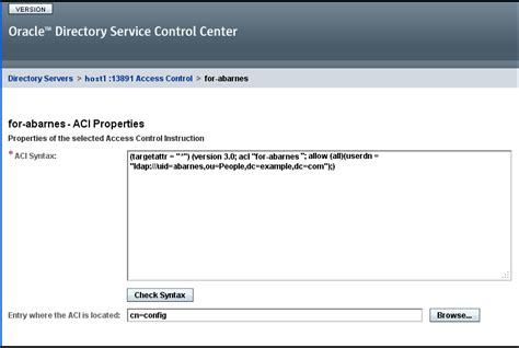 Using The Directory Service Control Center DSCC 11g Release 1 11 1