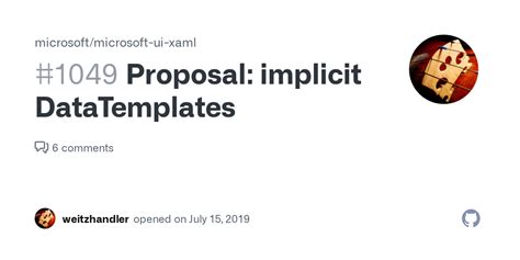 Proposal Implicit Datatemplates · Issue 1049 · Microsoftmicrosoft Ui