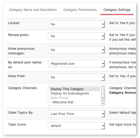 Sections And Categories Kunena