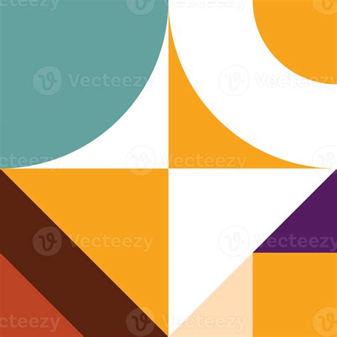 Trendy Geometric Square With Abstract Patterns In Multiple Colors And Shapes Creative