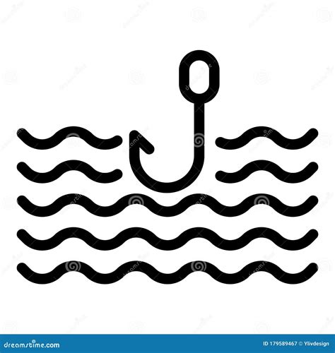 Fish Sharp Bait Icon Outline Style Stock Vector Illustration Of Line