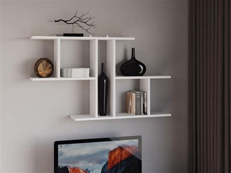 ᐉ Полиця навісна для книг Sanro 1048х600х180 мм Білий Т8 • Краща ціна в Києві Україні