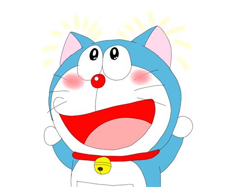 Download Cute Doraemon Blushing Wallpaper