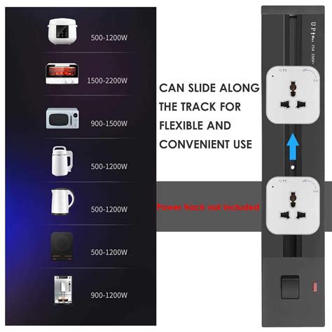 Universal Pin Track Sockets Power Track Socket Outlet Versatile Electric Mobile Track Socket