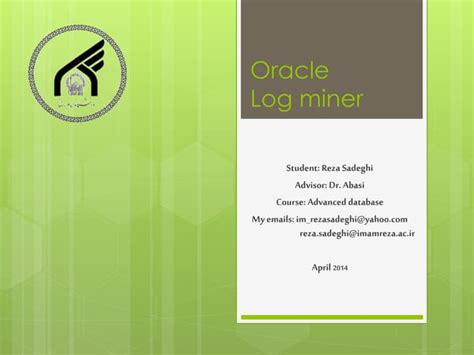Oracle Log Miner Pptx
