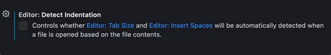 Editor Tab Size Does Not Get Updated At All Rvscode