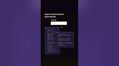 Input Field Animation Webdevelopment Coding Css Shorts Youtube